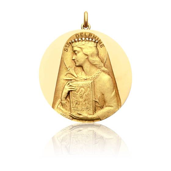 Médaille Sainte Delphine, Médaille en or jaune à partir de 15 mm - Ocarat