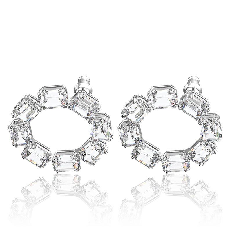 Boucles d'oreilles cercle en cristal blanc Millenia 5618629 - Ocarat