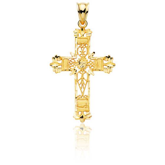 Croix filigrane Or Jaune 750 37 mm - Ocarat