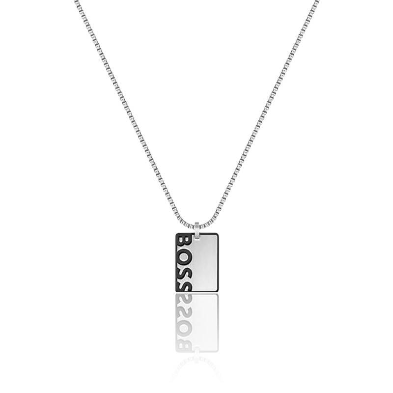 Collier en Acier Noir et Argenté - 1580302 - Hugo Boss - Ocarat