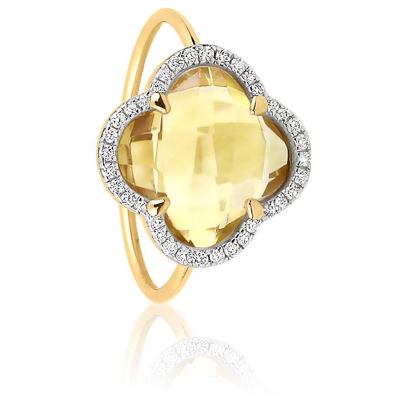 Bague Diamants, Citrine & Or Jaune - Morganne Bello - Ocarat
