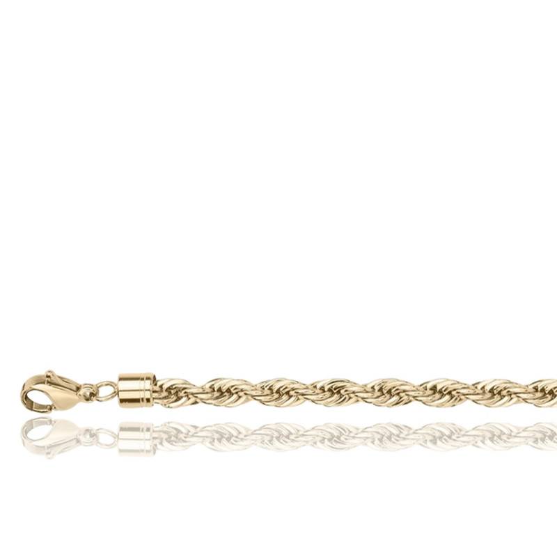 Bracelet Maille Corde Torsadée Nahïl Acier Doré - Phebus - Ocarat
