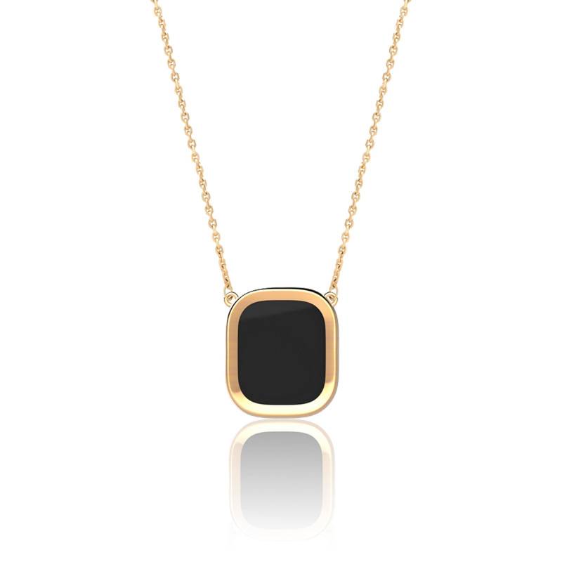 Collier Mykonos Onyx & Plaqué Or - Skalli - Ocarat