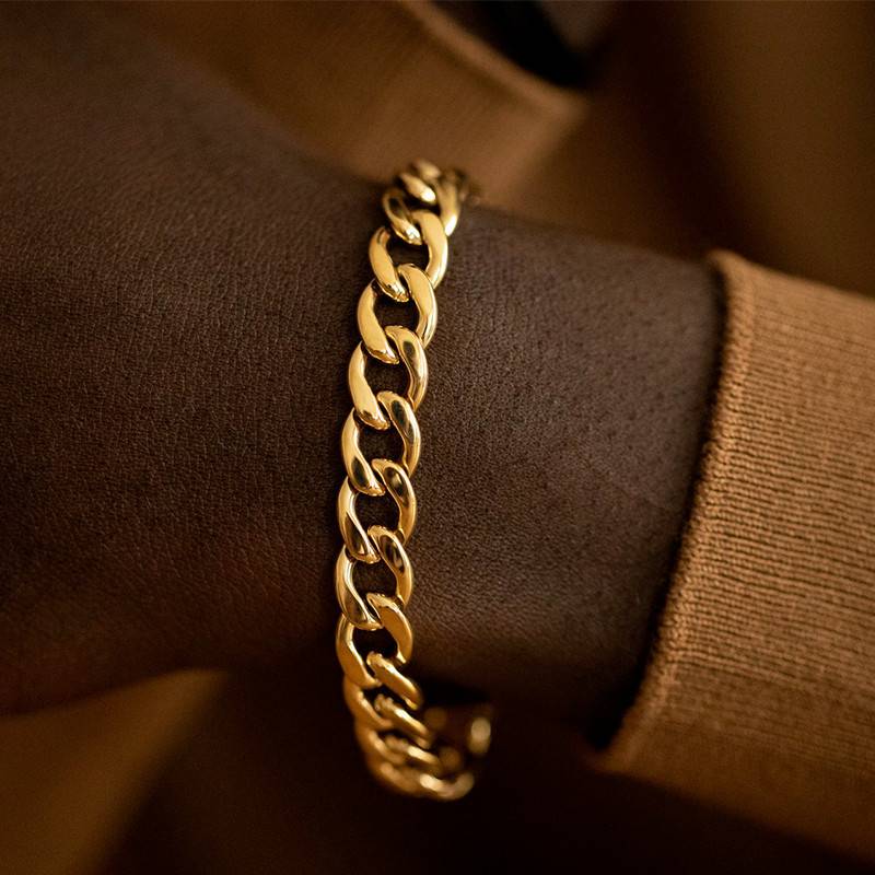 Bracelet Gourmette Hazou Acier Doré - Phebus - Ocarat