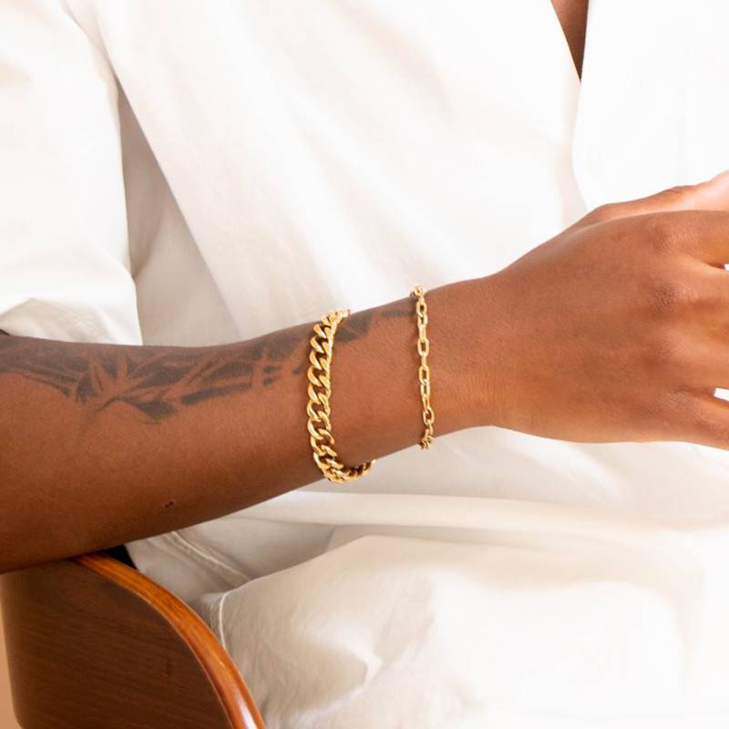 Bracelet Gourmette Hazou Acier Doré - Phebus - Ocarat