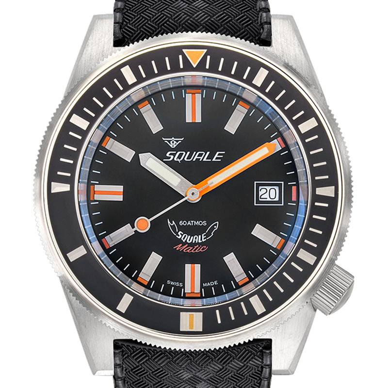 Montre Matic Satin Black Rubber -MATICXSG.HT- Squale - Ocarat