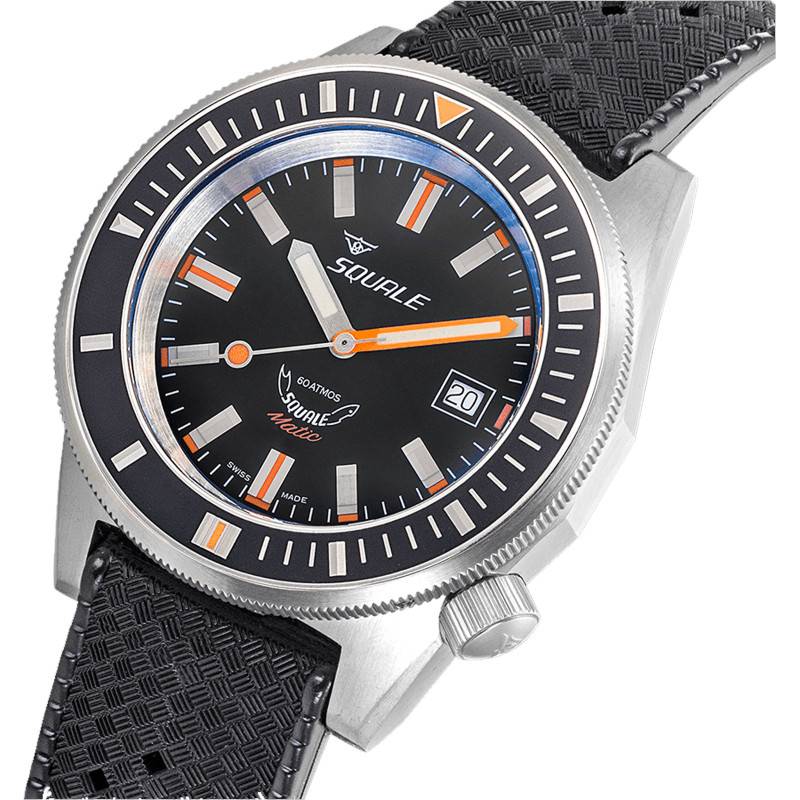 Montre Matic Satin Black Rubber -MATICXSG.HT- Squale - Ocarat