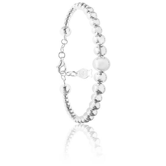 Bracelet Maille Boule en Argent - Clio Blue - Ocarat