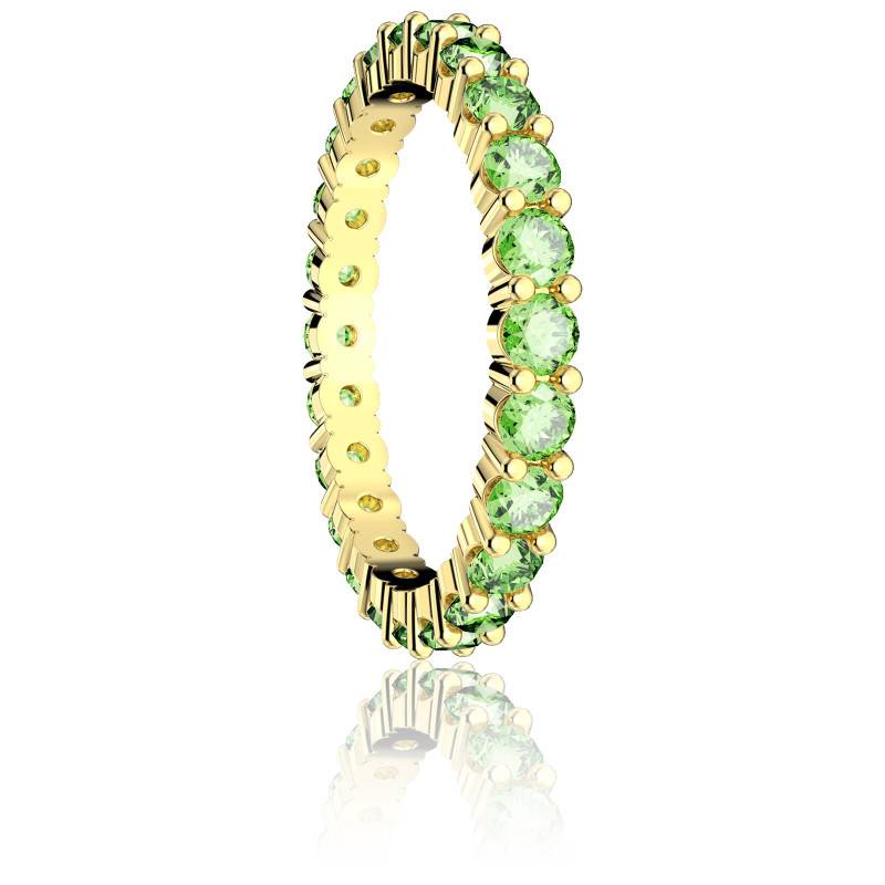 Bague Matrix Métal Doré & Cristaux Verts 5658660- Swarovski - Ocarat