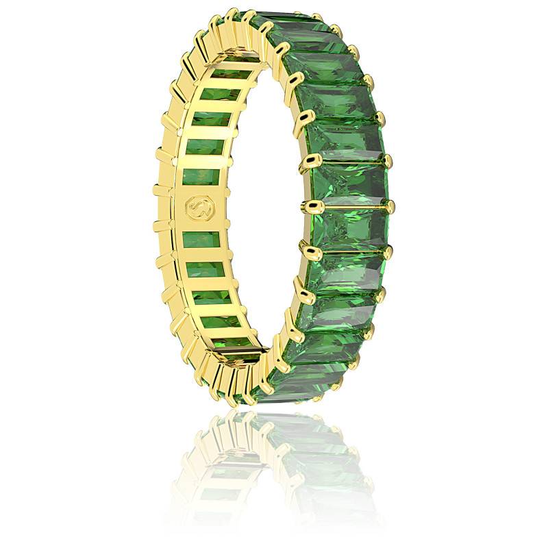 Bague Matrix Métal Doré & Cristaux Verts 5648913-Swarovski - Ocarat