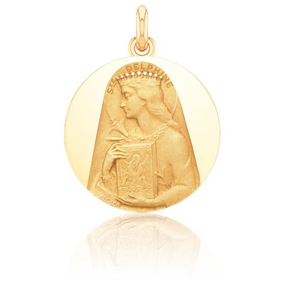 Médaille Sainte Delphine, Médaille en or jaune à partir de 15 mm - Ocarat