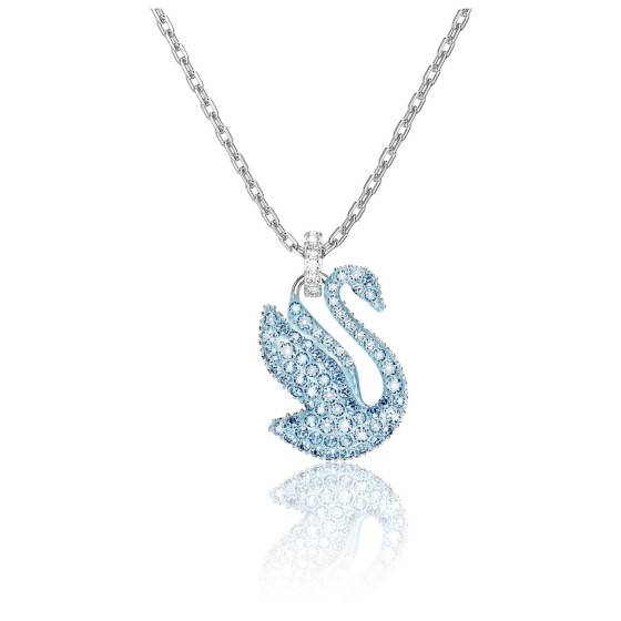 Collier Cygne Bleu Métal & Cristaux 5660594 - Swarovski - Ocarat