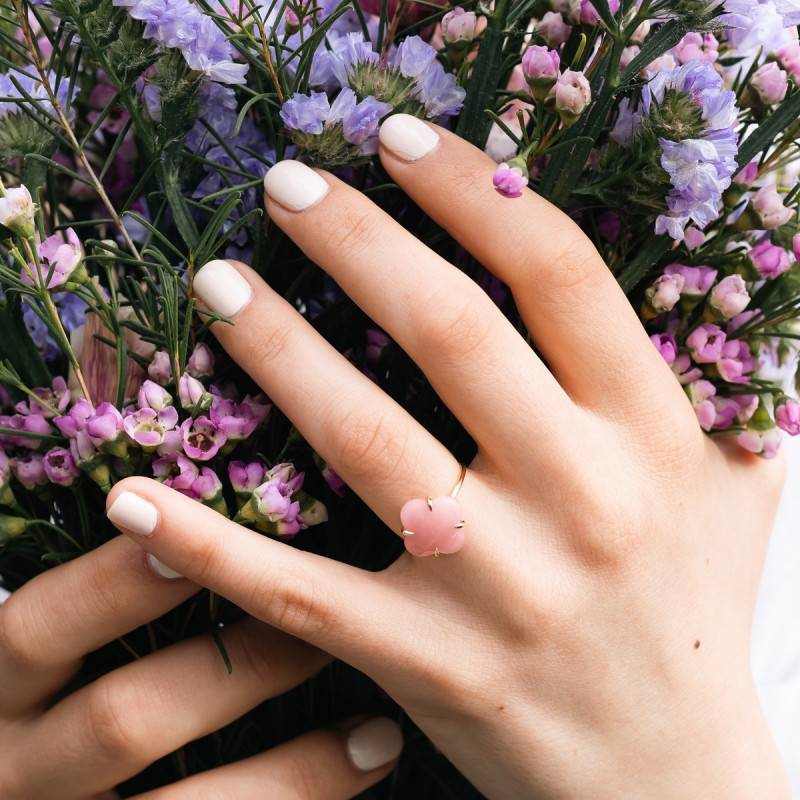 Bague Victoria Quartz Guava & Or Jaune - Morganne Bello - Ocarat