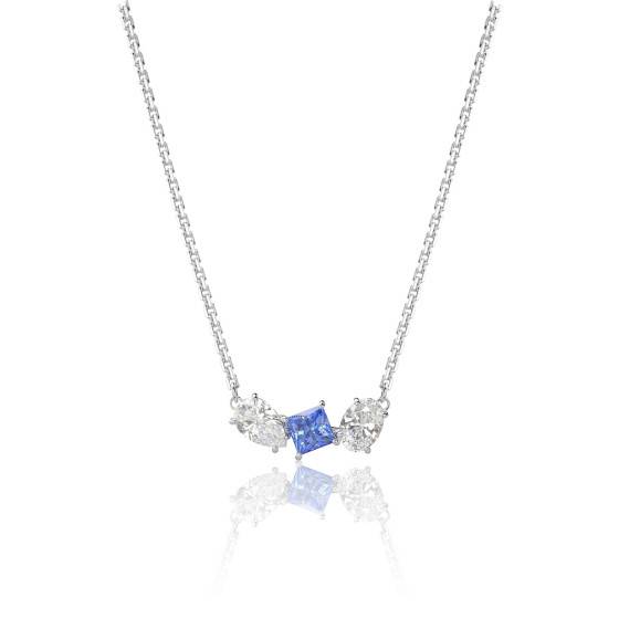 Collier Mesmera Cristaux Bleus & Blancs -5668276- Swarovski - Ocarat